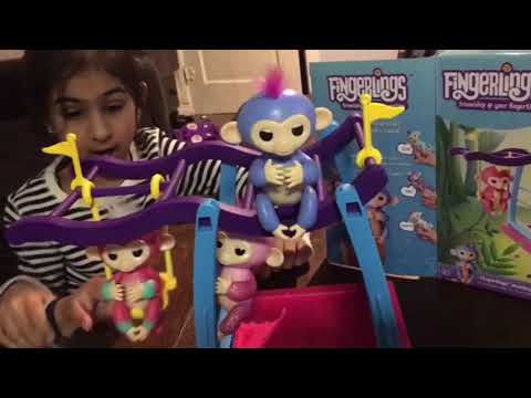 Kids fingerlings monkey bar play set