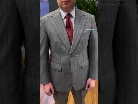 Lovely fitting on this striped suit now onto cutting his next suit.