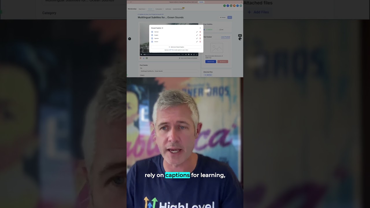 Courses  Closed Captions Now Available for Course Videos