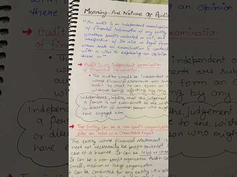 Meaning and nature of AUDITING #cainter #exam #caintermediate #charteredaccountant #audit #education