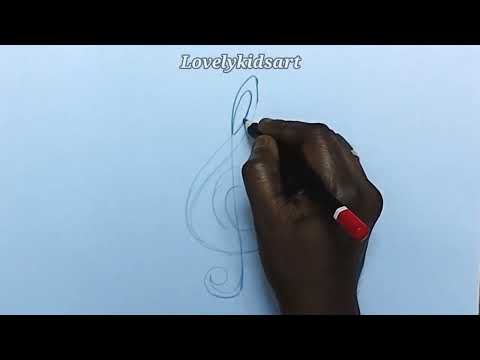 How to draw Music notes easy pencil drawing for beginners and toddlers / step by step drawing