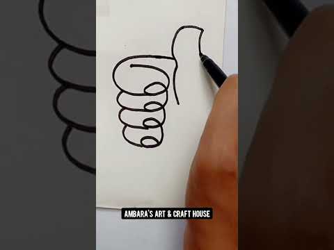 ๐ด How to Draw Thumbs Up Hand ๐ | Easy Drawing | Figure Drawing #shorts #ytshorts #drawing