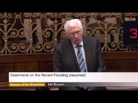 Deputy Sean Kenny contributing to Statements on the Recent Flooding and making specific reference to