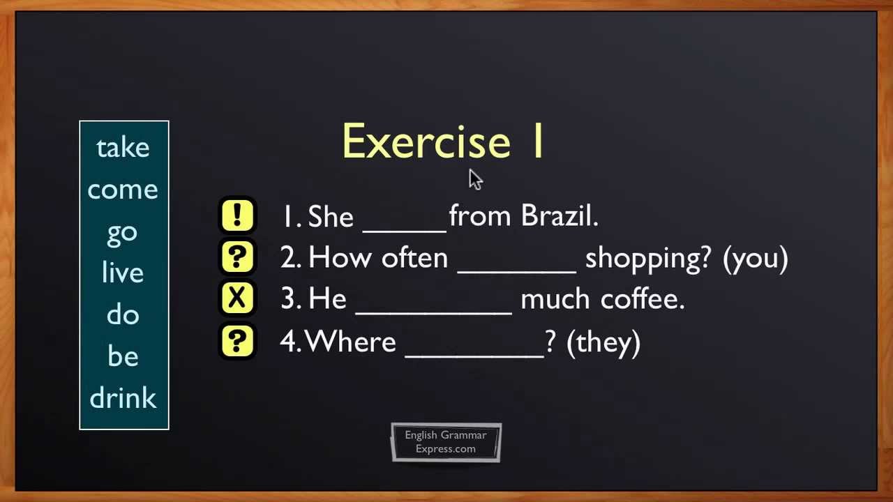 present simple exercise