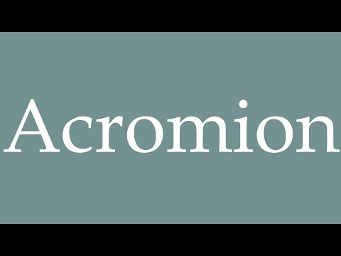 How to Pronounce ''Acromion'' Correctly in French