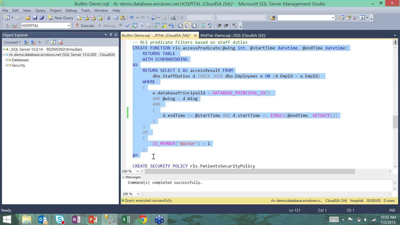 PASS Security VC: Row-Level Security in SQL Server and SQL Database