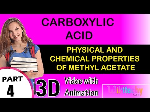 Physical and Chemical Properties of Methyl Acetate Carboxylic acid class 12 chemistry cbse