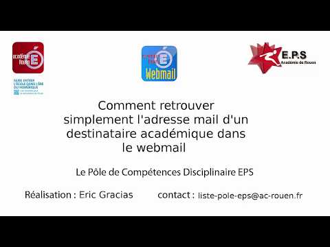 Rechercher une adresse mail directement dans le webmail de l'académie de Rouen