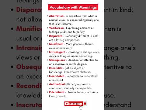 Master English Vocabulary | 100+ Words with Meanings, Examples & Usage Improve Your Language Skills