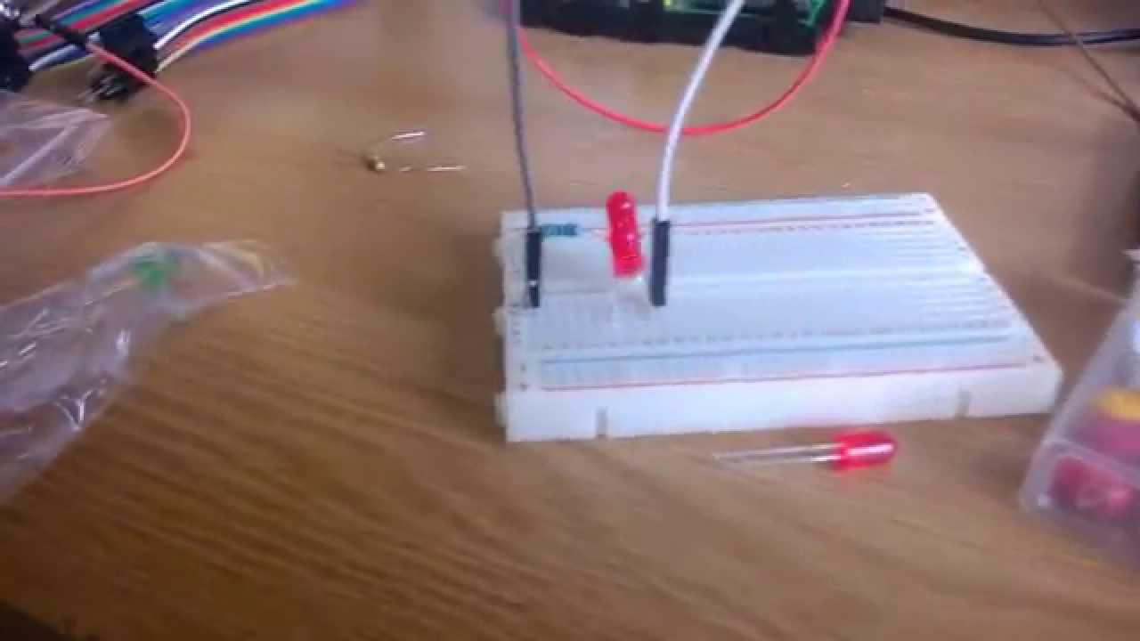 Breadboard LED blink test