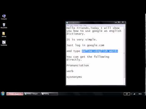 How to Use Google as English Dictionary without using any dictionary software