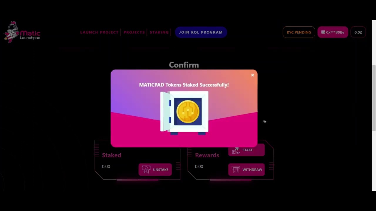 Tutorial 4 - How to stake your  MATICPAD ?