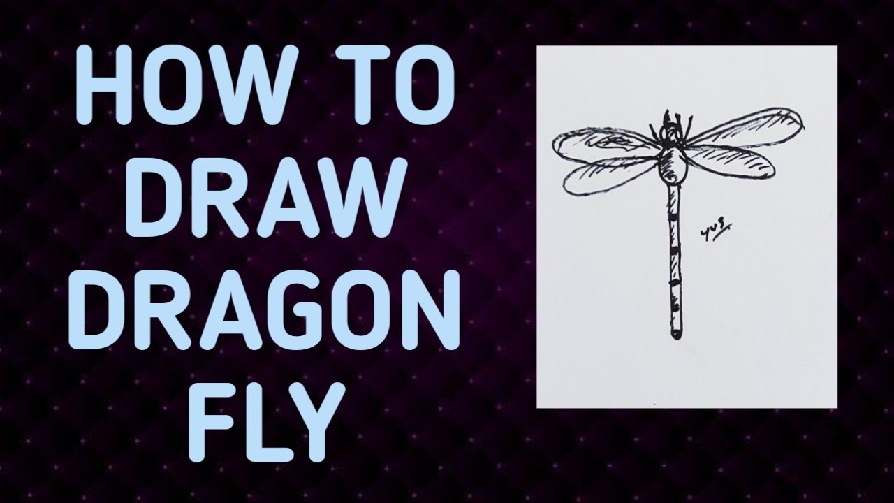 HOW TO DRAW DRAGONFLY | DRAGONFLY DRAWING | DRAGONFLY ART WORK