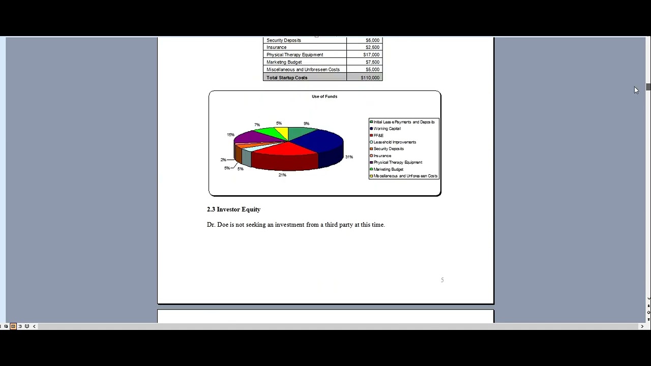 Physical Therapy Practice Business Plan