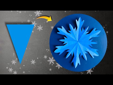 How to Cut a Snowflake Out of Paper Easy / Paper Snowflakes / Snowflake Making with Paper