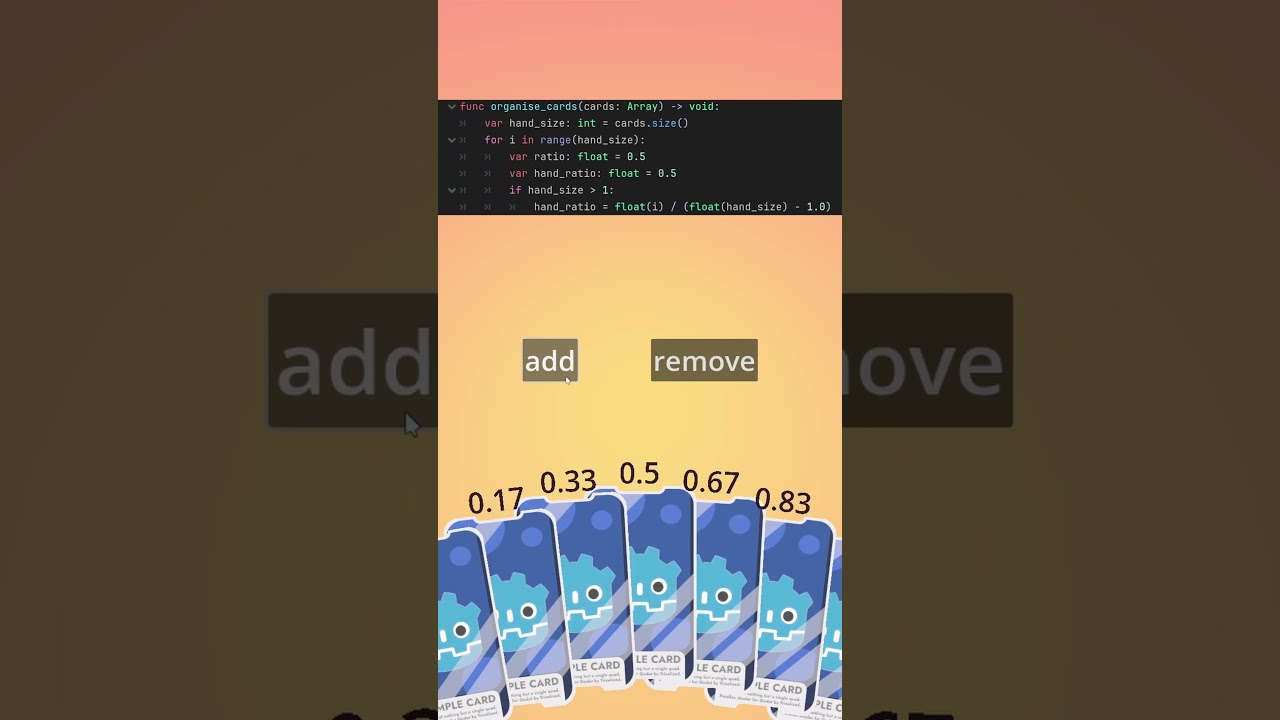 How to Fan Cards in a Video Game #indiegame #gamedev #godot