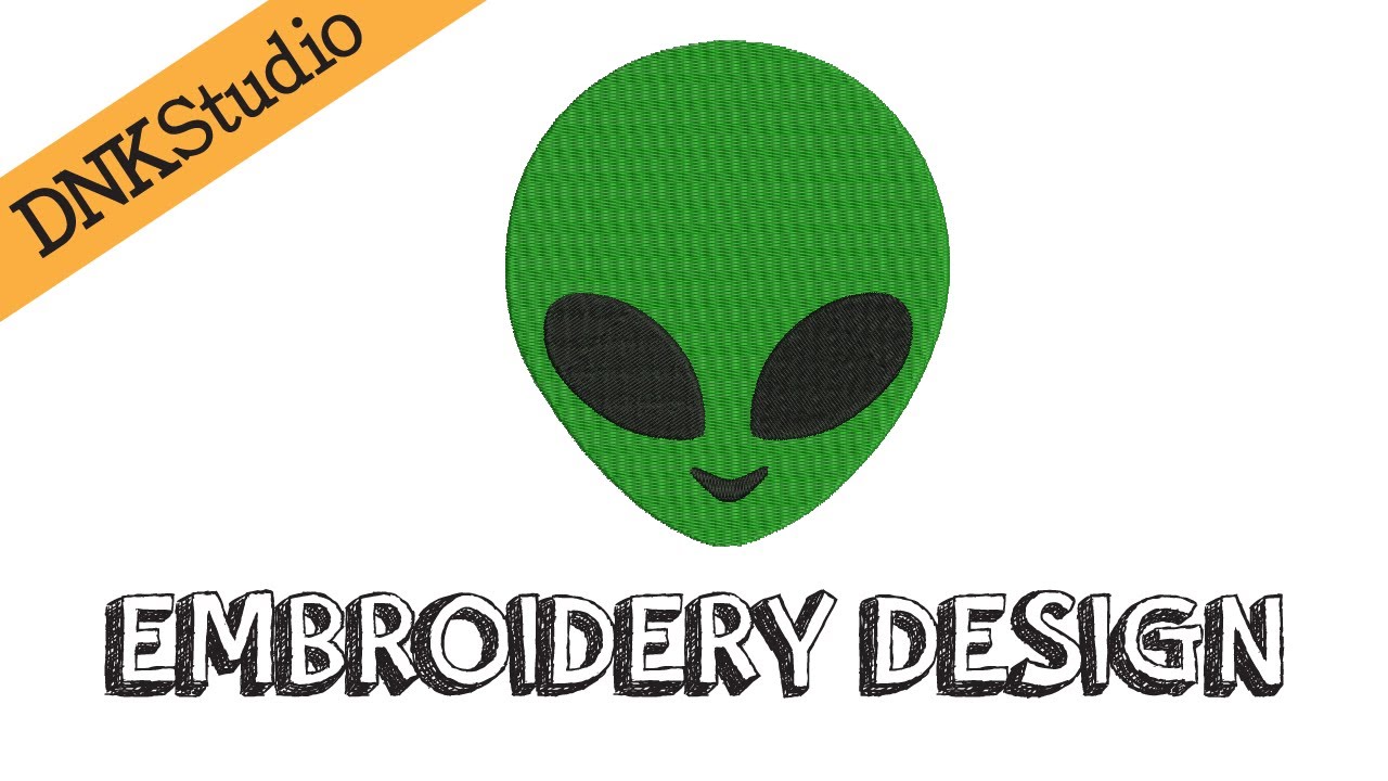 Alien Embroidery Design