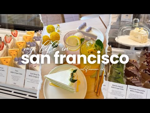 LIFE IN SF 🍰🍒 | sunset food tour 🥡 & japantown 🍵 | where to find marukyu matcha in sf 🍥!