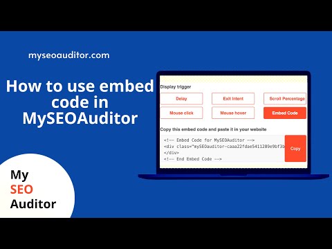 How to use embed code in MySEOAuditor