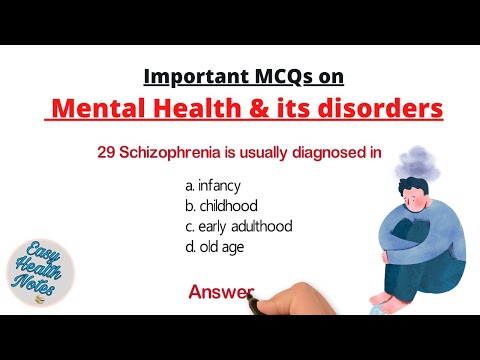 Mental Health & psychiatric nursing ।। Important MCQs with answers