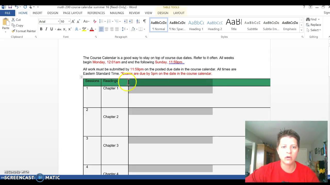 Syllabus and Course Calendar, Stats Summer 16
