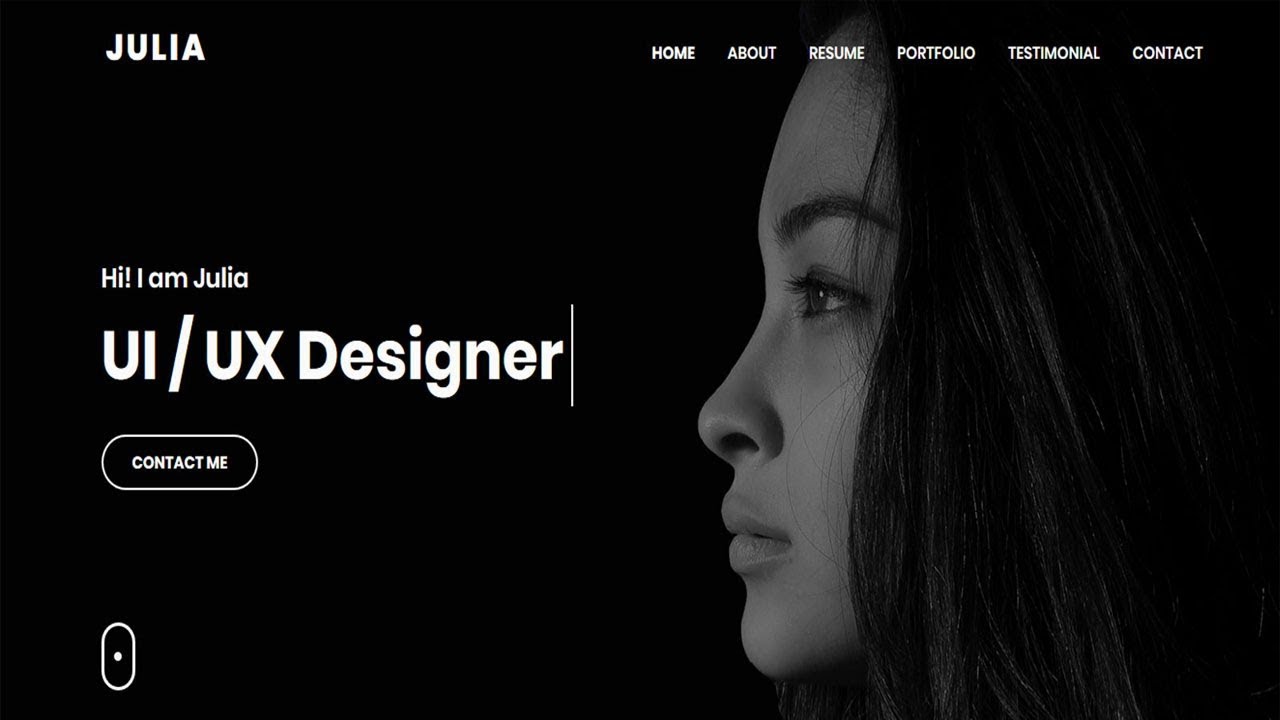 Julia - Personal Portfolio HTML Template | Bootstrap Portfolio Website