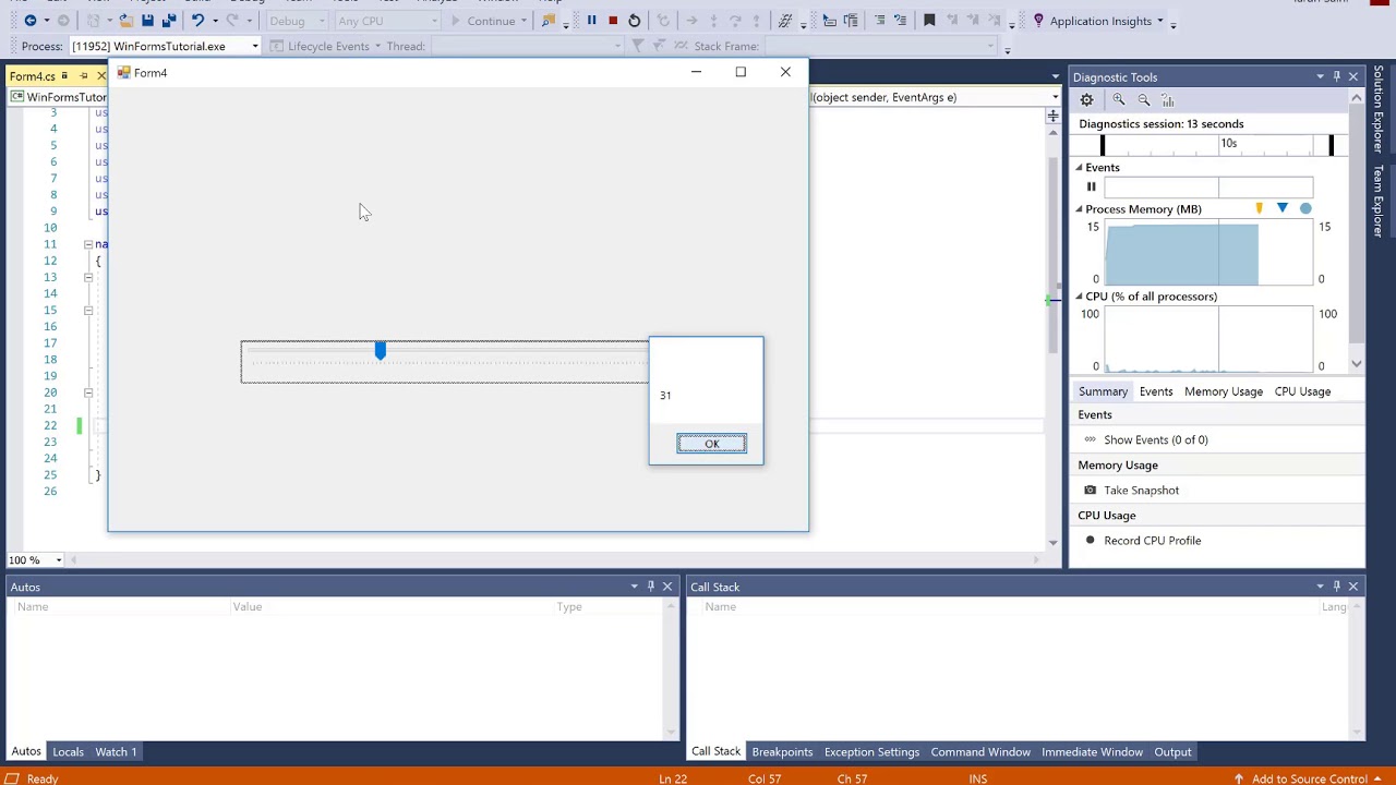 How to use TrackBar Control in Windows Forms