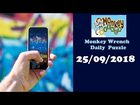 Monkey Wrench Daily Puzzle Answers September 25 2018