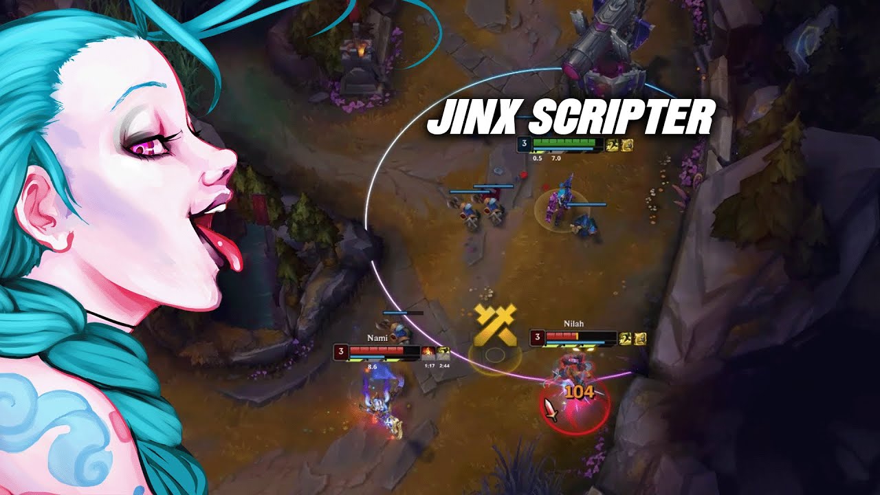 LEAGUE OF LEGENDS JINX SCRIPT GAMEPLAY - INSANE DOMINATION