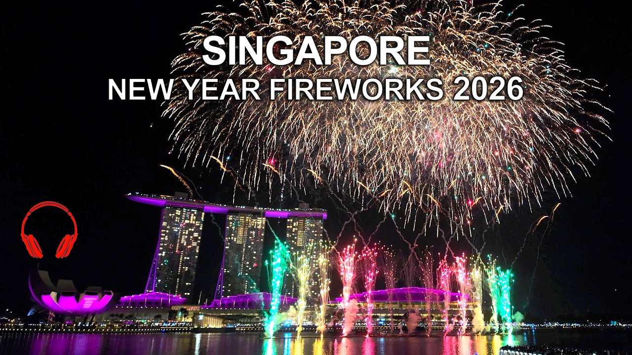 🎇 Singapore New Year Fireworks 2026 | Marina Bay Countdown