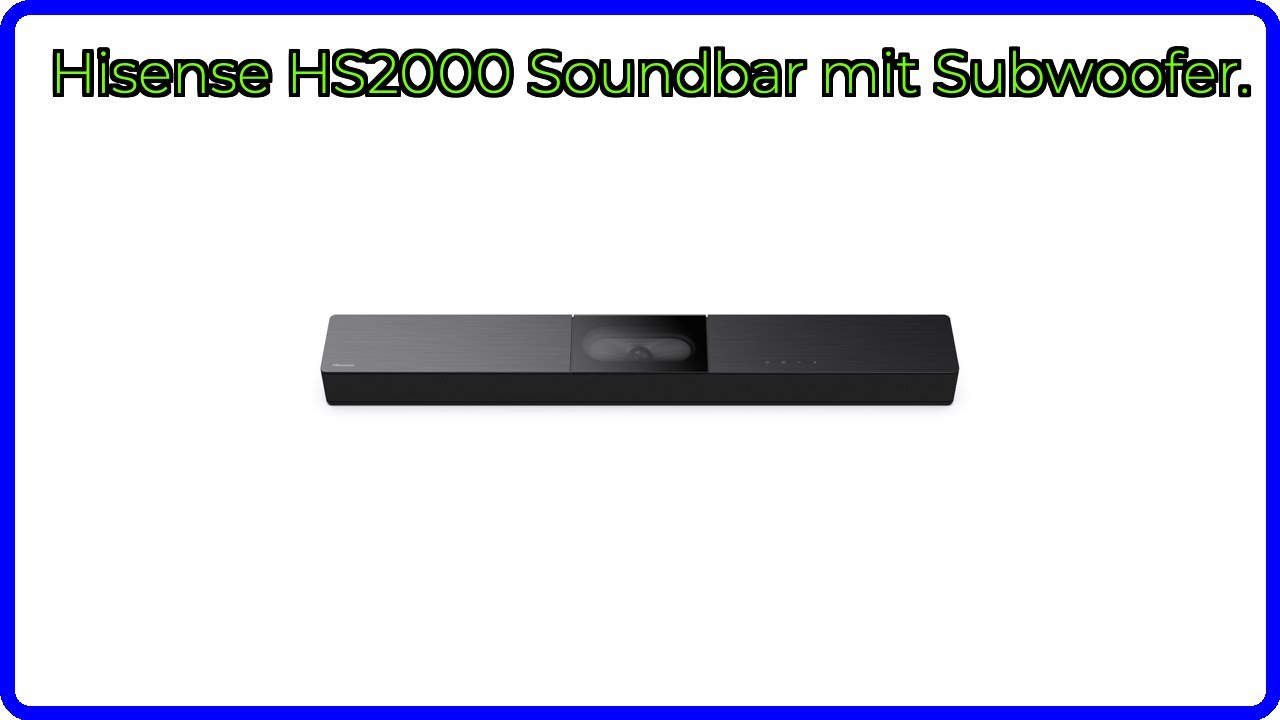 Hisense HS2000 Soundbar Test 2025