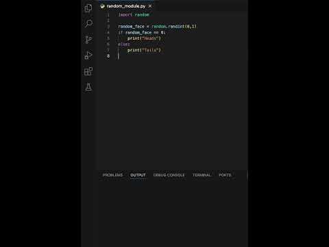 Toss of a coin to start the game | Python | If Else | Random #python #coding #programming #2025