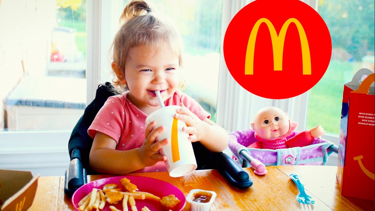 Baby's First Time Eating McDonalds // Happy Meal Fun
