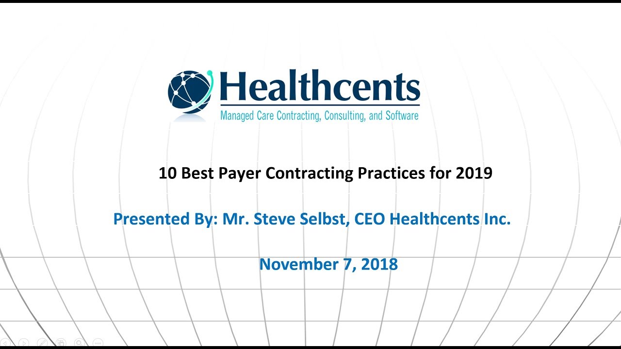 10 Best Payer Contracting Practices for 2019