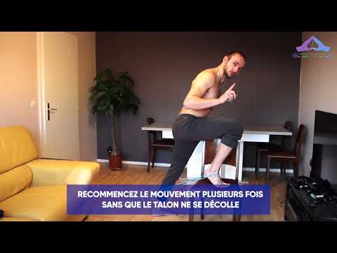 Mobilité dorsiflexion cheville à l'élastique