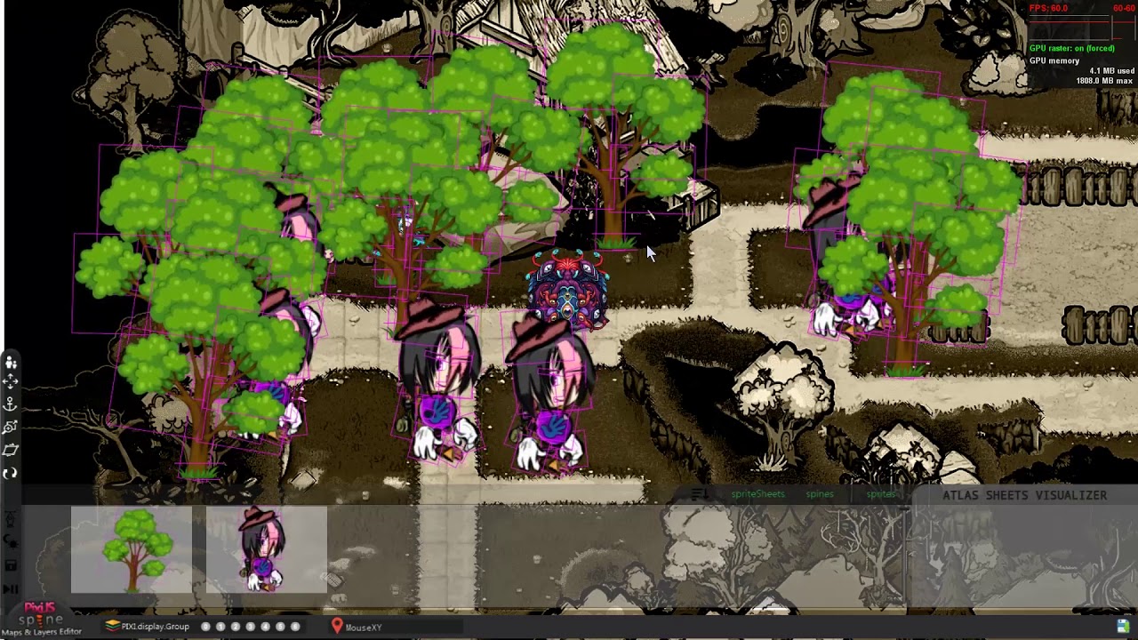 RMMV pixi map editor + pixi.display + spine