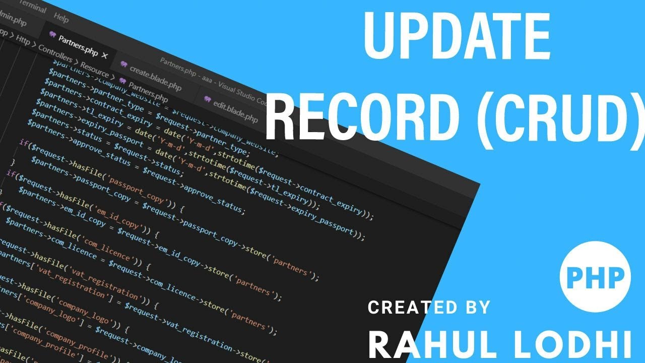 PHP Tutorial #21- How to update/edit data into database using PHP MySql