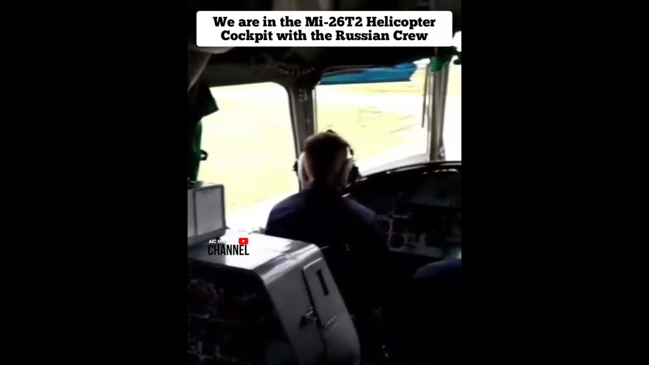 Mi-26T2 Helicopter Cockpit with the Russian Crew #shorts #largest #in #the #world