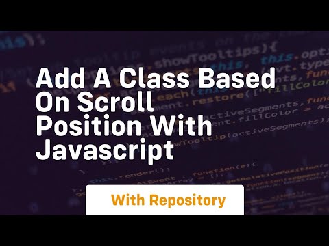 Add a class based on scroll position with javascript