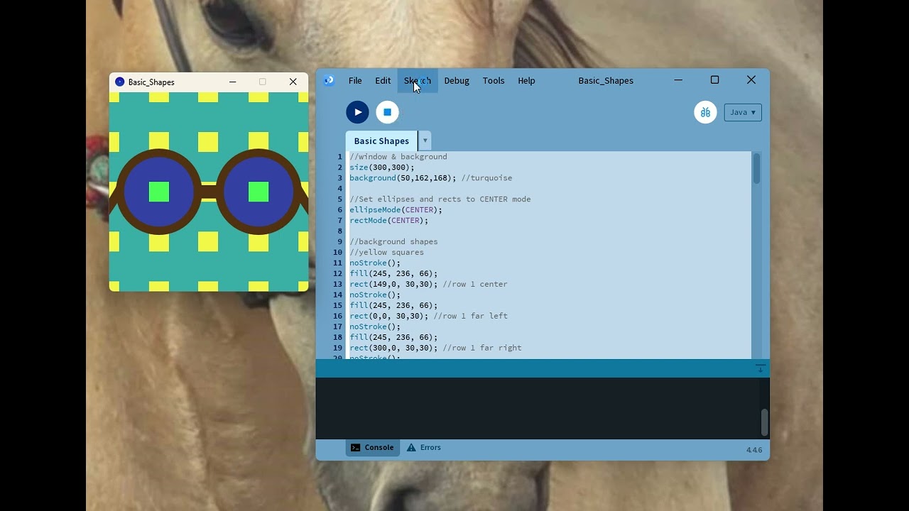 Creative Coding: Basic Shapes Code Demo