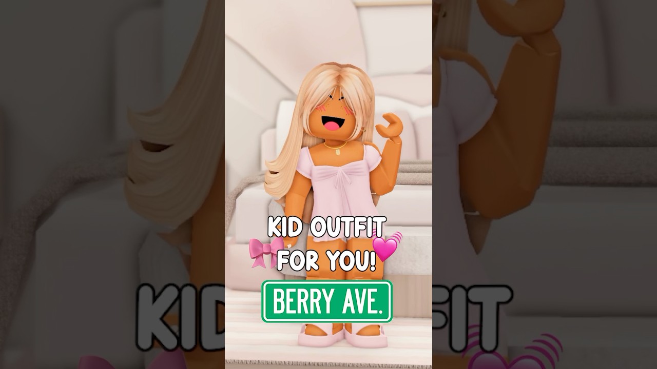 Simple Pink Kid Outfit For You! 🎀🛍️ #berryave #berryavenue #berryaveoutfits #roblox
