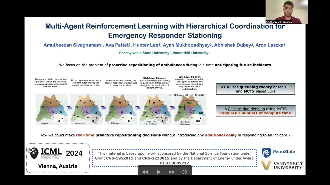 Multi-Agent Reinforcement Learning with Hierarchical Coordination for Emergency Responder Stationing