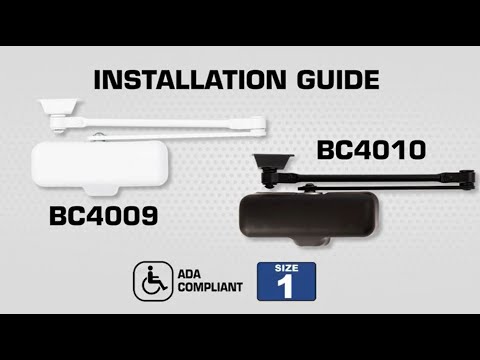 Brinks Commercial BC4009 & BC4010 Light Duty Residential Closer Parallel Mount Install Instructions