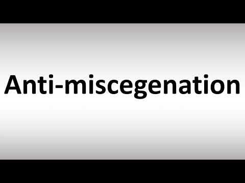 How to Pronounce Anti-miscegenation