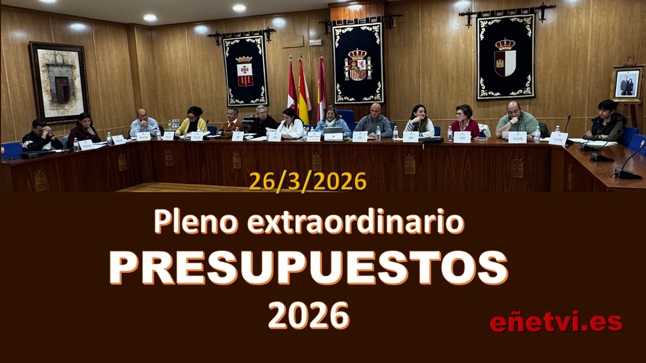 Presupuestos 2026 Pleno Extraordinario Villarrubia de los Ojos