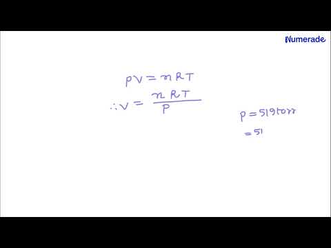 P= 519 torr n= 0.751m T= 297k Calculate V Ideal gas law