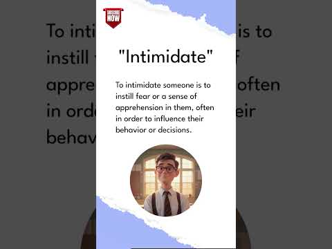 Intimidate #english #englishwords #englishvocabulary #learnenglish #vocabulary #meaning #shorts