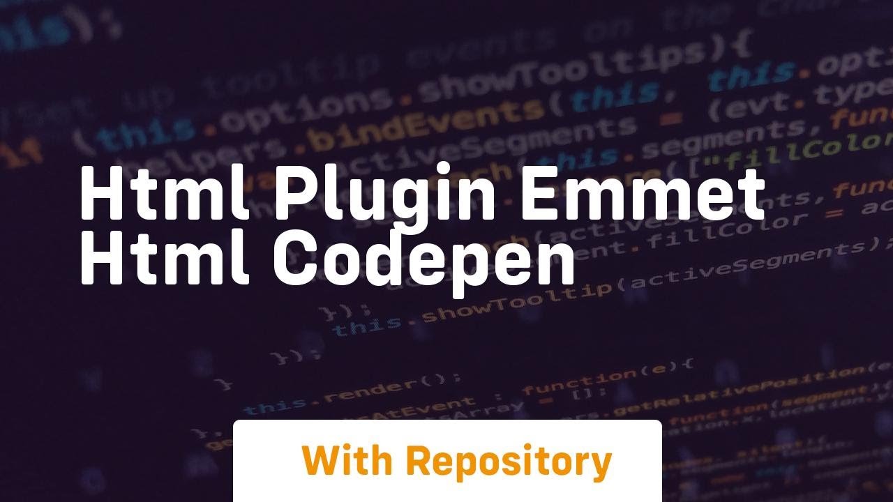 Html plugin emmet html codepen