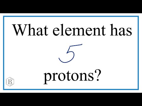 Which element has 5 protons?