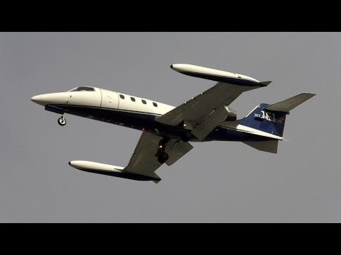 JetExecutive Learjet 35A D-CGRC close up approaching at Berlin Tegel Airport